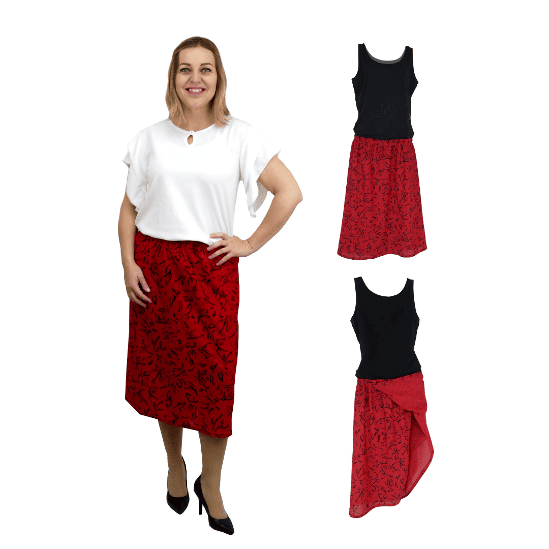 Women's Adaptive Clothing: Ladies Open Back/Front Skirt - M042 – MEDORIS